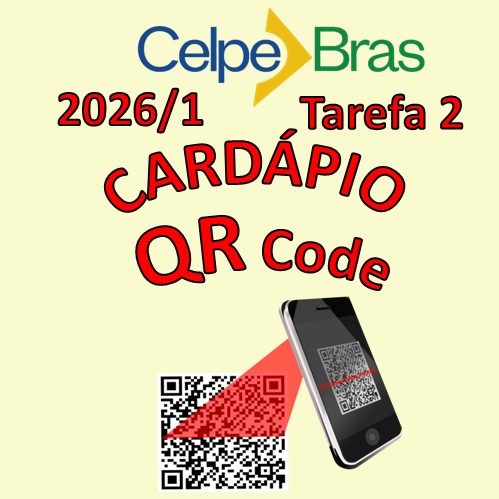 Cardápio QR Code - Tarefa 2026/1 | Celpe-Bras na Prática